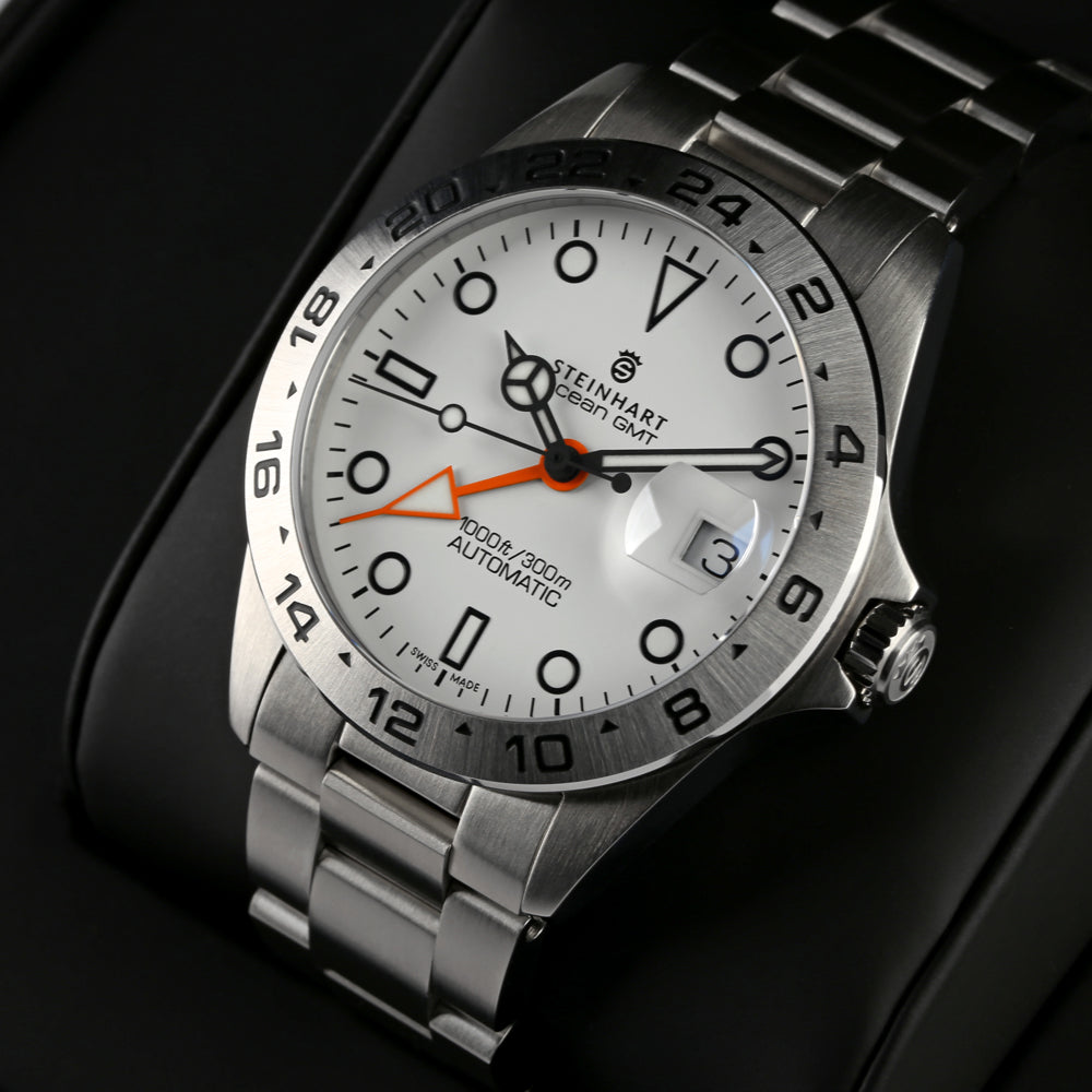 Ocean 39 vintage GMT WHITE – www.olko-watches.com